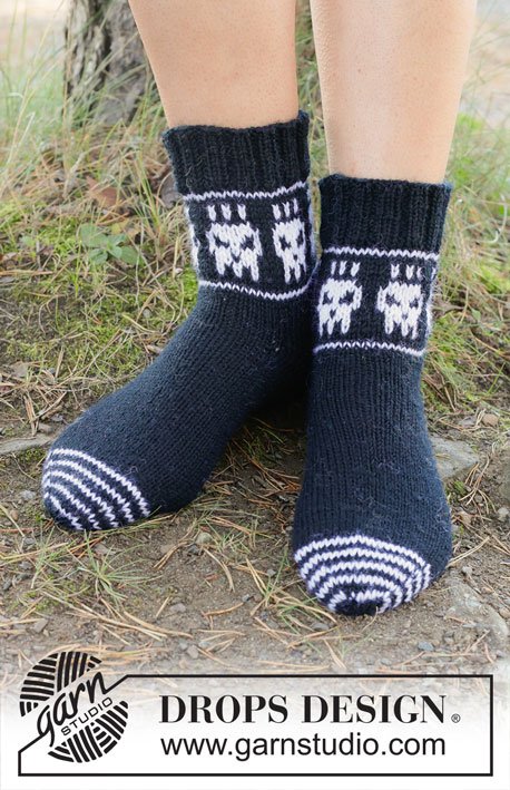 Zestaw na wzór Skeleton Steps Socks